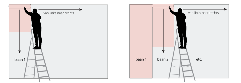 Lees hier montage instructies van ons vlies & structuur behang op de rol